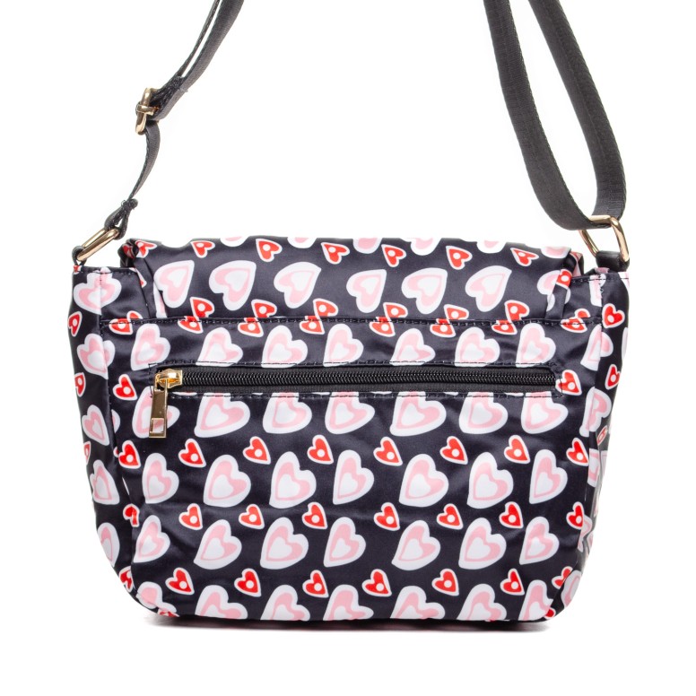 ДАМСКА ЧАНТА 560077 BLACK/HEARTS